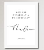 You Are Fearfully and Wonderfully Made | Wall Frames - Ink of Faith